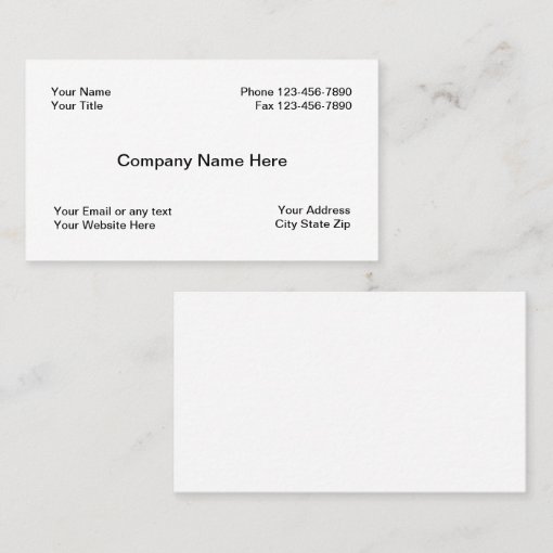 Simple Classic Business Card Template | Zazzle