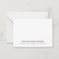 Simple Classic Business Note Card | Zazzle
