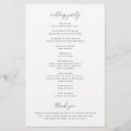 Simple Classic Elegant Budget Wedding Program Flyer | Zazzle
