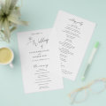 Simple Classic Elegant Budget Wedding Program Flyer | Zazzle