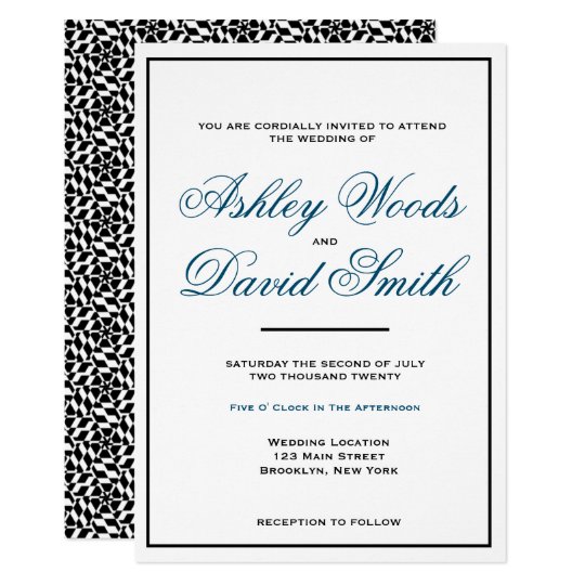 Simple Classic Elegant Script Invitation | Zazzle.com