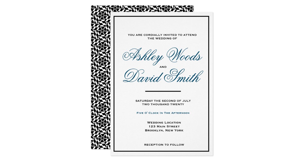 Simple Classic Elegant Script Invitation | Zazzle.com