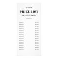Simple Classic Hair Salon Photo Price List QR Code Rack Card | Zazzle