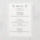 Simple Classic Minimalist Wedding Menu, Modern Menu | Zazzle