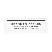 Simple Classic Modern Black Border Label | Zazzle