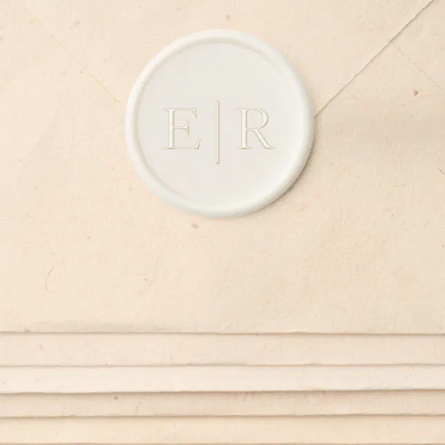 Simple Classic Monogram Formal Elegant Wedding Wax Seal Sticker | Zazzle