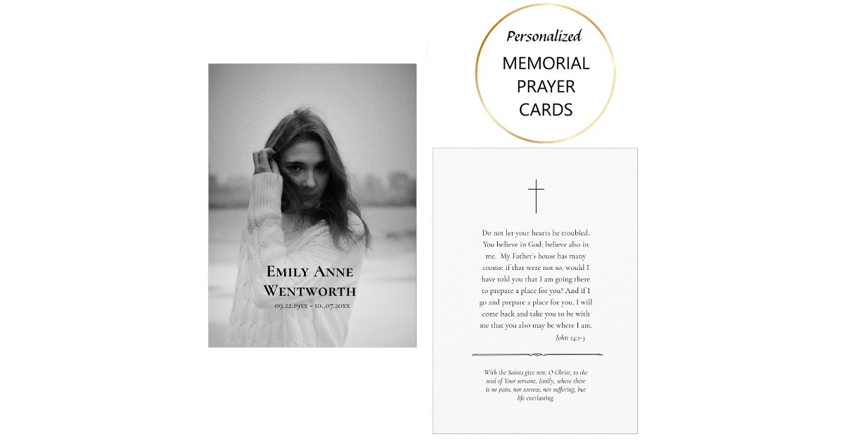 Simple, Classic Orthodox Funeral Prayer Card | Zazzle