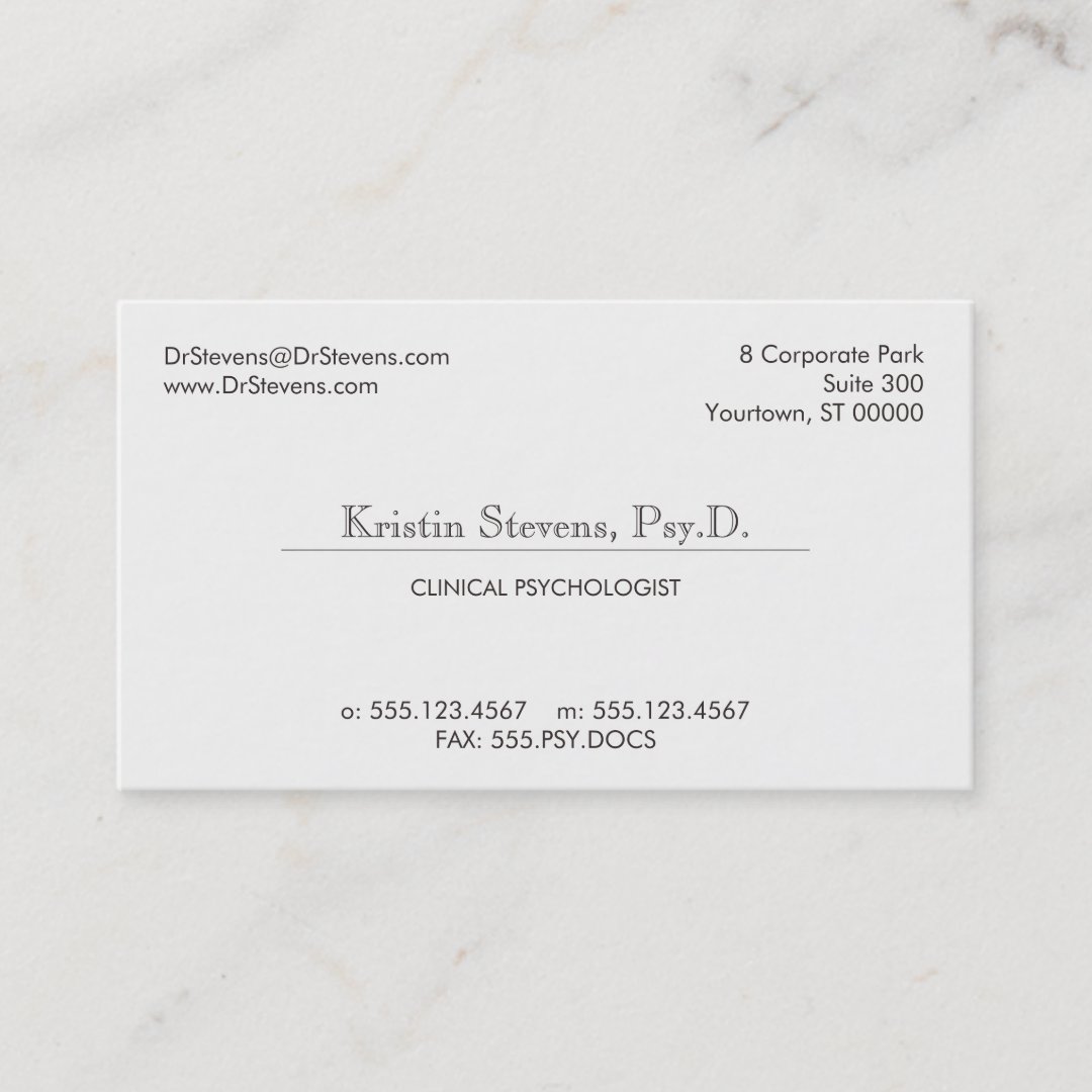 Simple Classic Professional Appointment Card | Zazzle