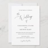 Simple Classic Traditional Formal Elegant Wedding Invitation | Zazzle