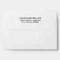Simple Classic Typography Back Flap Return Address Envelope | Zazzle