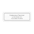 Simple Classic Wedding Return Address Label | Zazzle