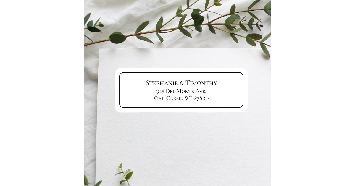 Simple Classic Wedding Return Address Label | Zazzle
