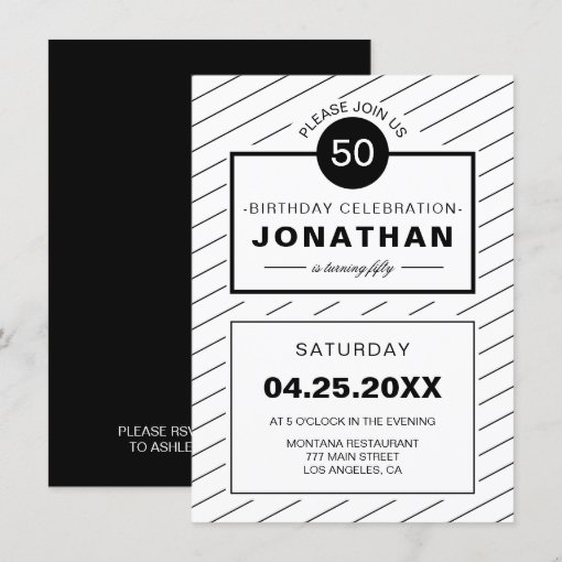 Simple Classy Birthday Invitation | Zazzle