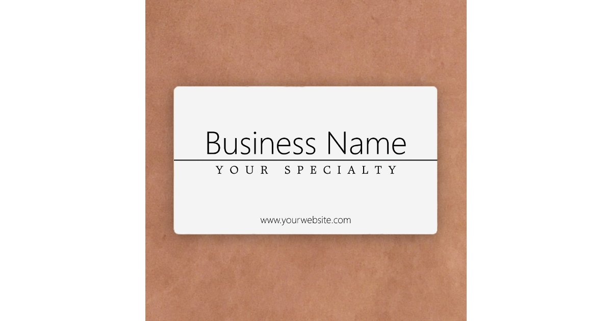 Simple Classy Black Text on White Labels | Zazzle