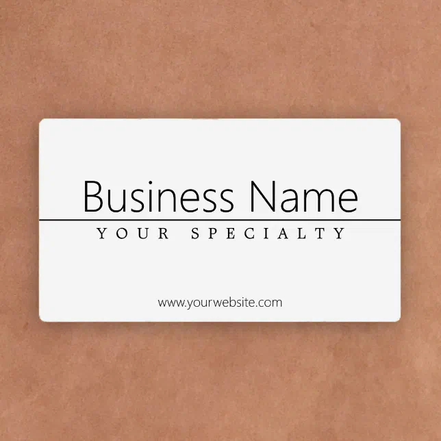 Simple Classy Black Text on White Labels | Zazzle