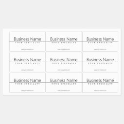 Simple Classy Black Text on White Labels | Zazzle