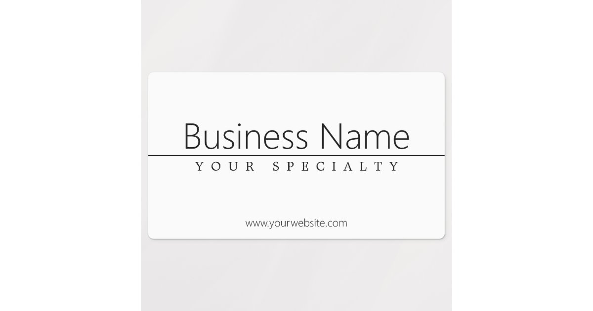 Simple Classy Black Text on White Labels | Zazzle