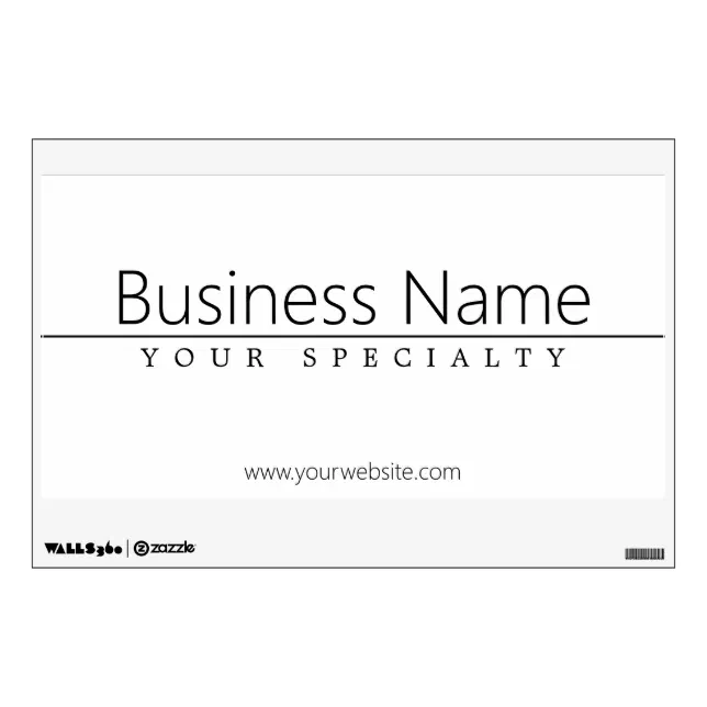 Simple Classy Black Text on White Wall Decal | Zazzle