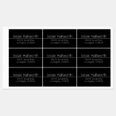 Simple Classy Black White Waterproof Address Labels | Zazzle