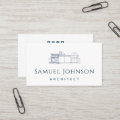 Simple Classy Drawn Home House Building Architect Business Card | Zazzle