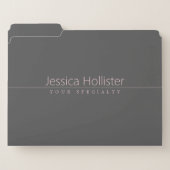 Simple Classy Light Pink on Dark Grey File Folder | Zazzle