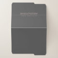 Simple Classy Light Pink on Dark Grey File Folder | Zazzle