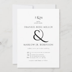 Simple & Classy Wedding Invitation | Zazzle