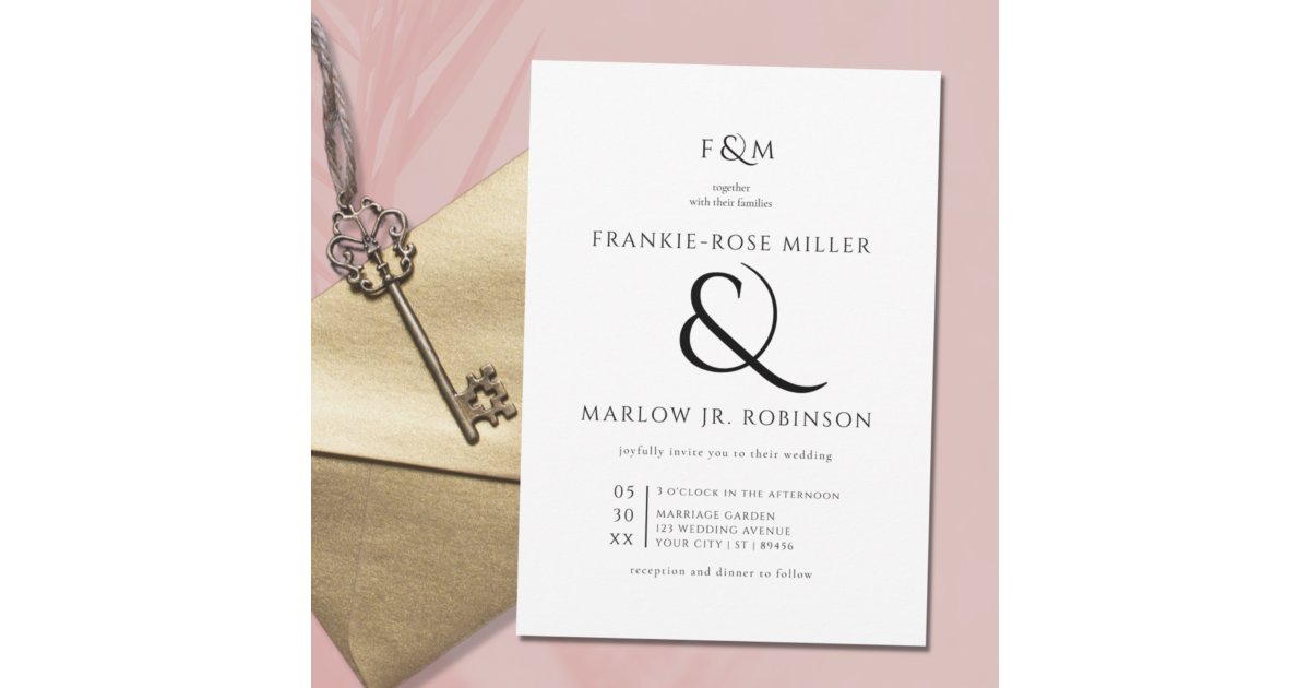 Simple & Classy Wedding Invitation | Zazzle