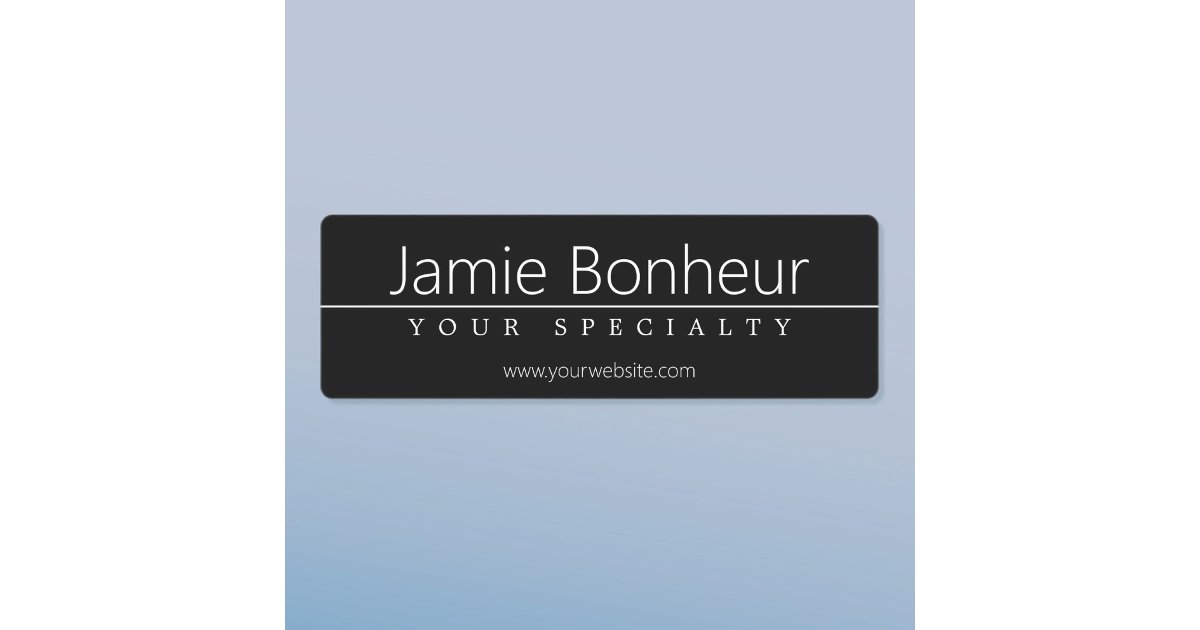 Simple Classy White Text on Black Labels | Zazzle