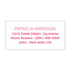Simple & Clean Address Information Self-inking Stamp | Zazzle