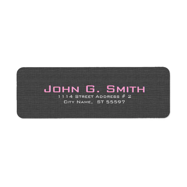 Simple Clean Black Linen Burlap Texture Label | Zazzle