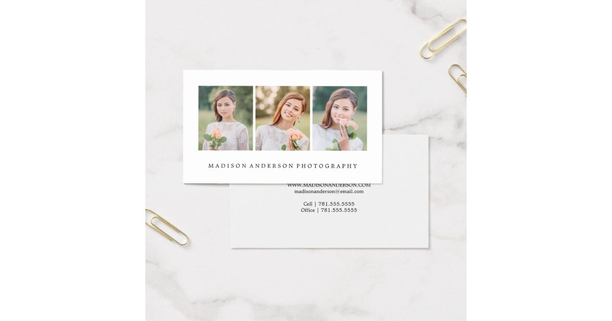 Simple & Clean | Photography Business Cards | Zazzle