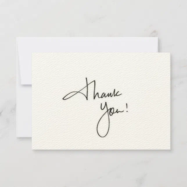 Simple & Clean Thank You Card for Professionals | Zazzle