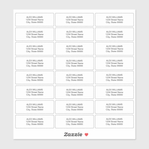 Simple Clear Transparent Return Address Labels | Zazzle