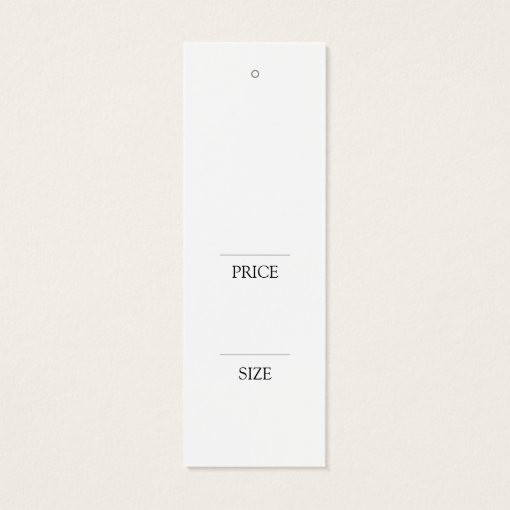 Simple Clothing Black Hanging display Price Tag | Zazzle
