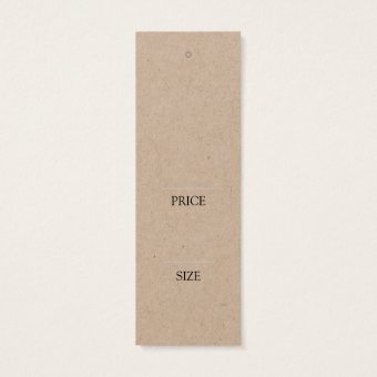 Simple Clothing Boutique Kraft Swing Price Tag | Zazzle