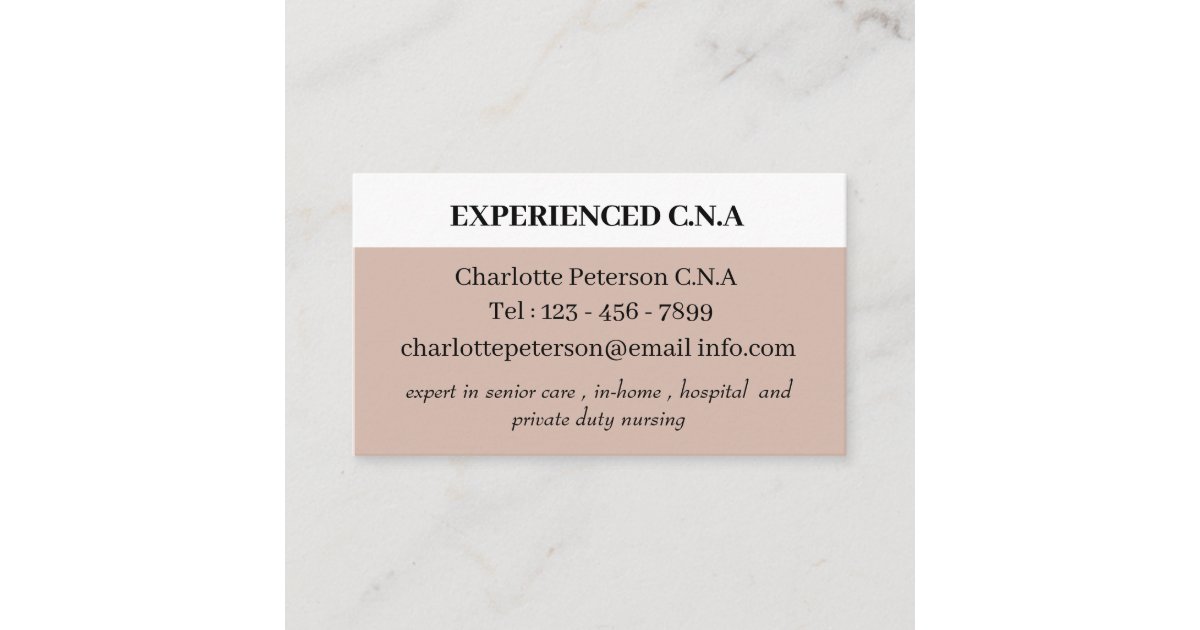 Simple CNA Business Card | Zazzle