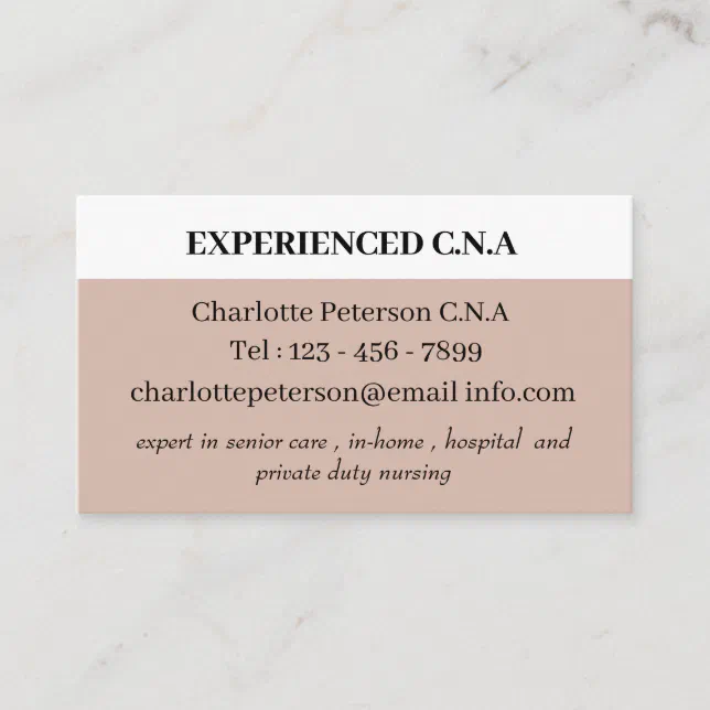 Simple CNA Business Card | Zazzle
