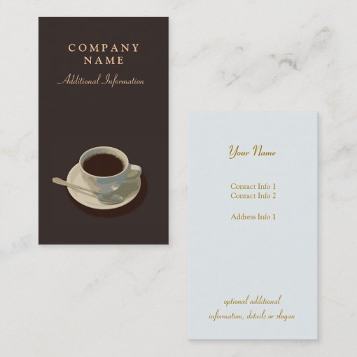 Simple Coffee Cup Business Card | Zazzle
