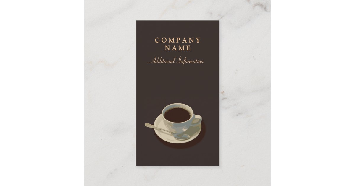 Simple Coffee Cup Business Card | Zazzle