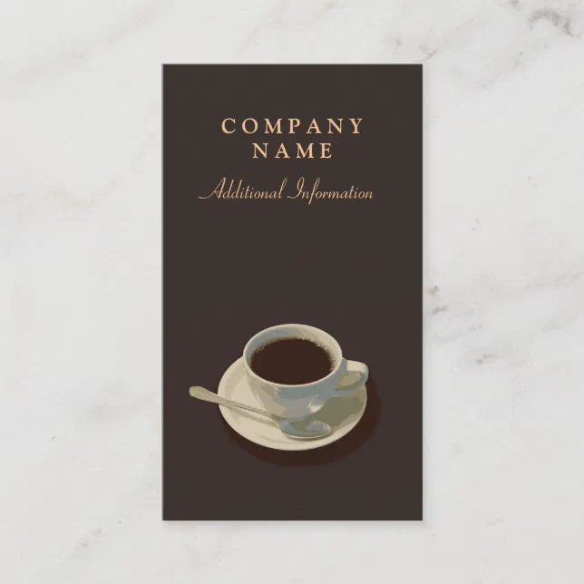 Simple Coffee Cup Business Card | Zazzle