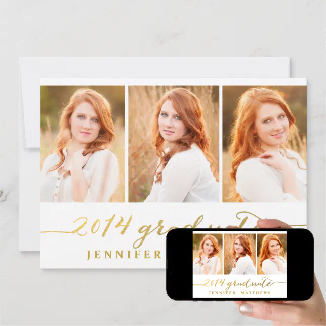 Simple Collage | Graduation Party Invitation | Zazzle