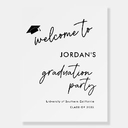 Simple College Graduation Party Welcome Sign | Zazzle