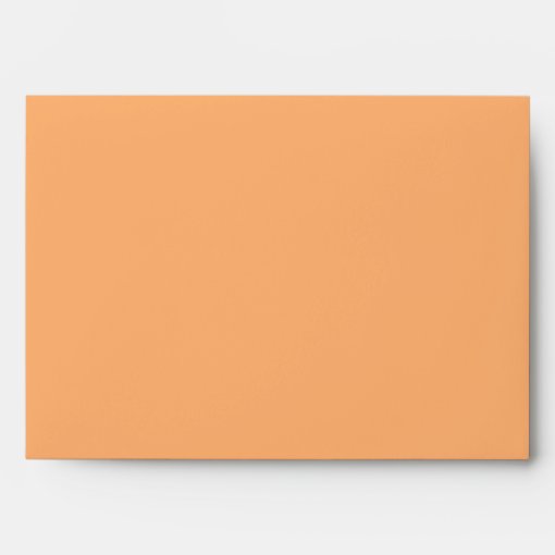 Simple Colorful Bright Solid Pastel Orange Envelope | Zazzle