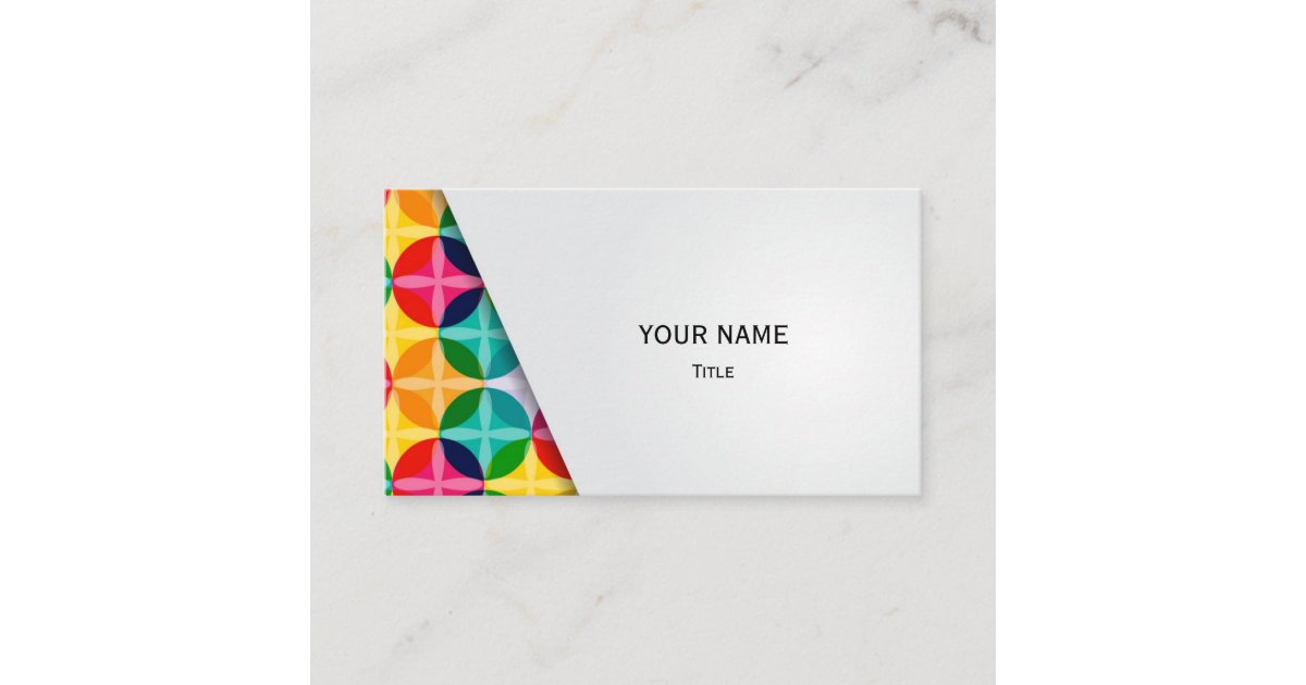 Simple colorful customize business card | Zazzle