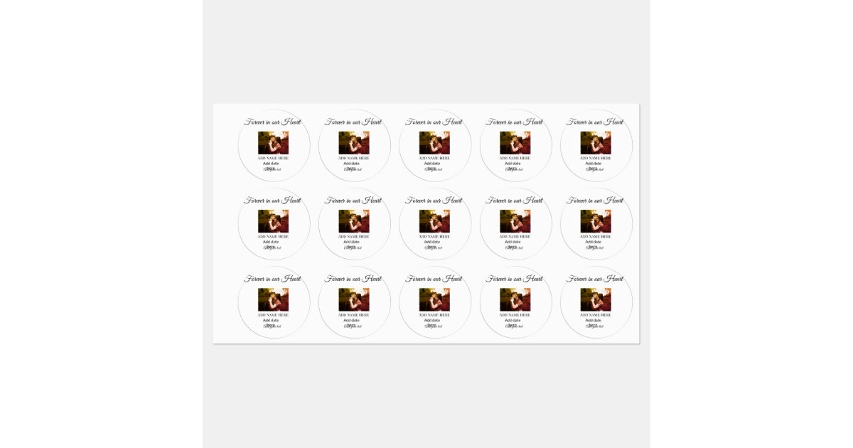 simple colorful minimal loving memory sympathy add labels | Zazzle