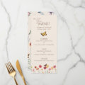 Simple Colorful Wildflower Floral Wedding Menu | Zazzle