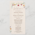 Simple Colorful Wildflower Floral Wedding Program | Zazzle