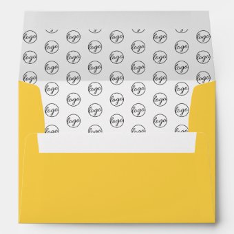 Simple Company Branding Business Logo Yellow Envelope | Zazzle