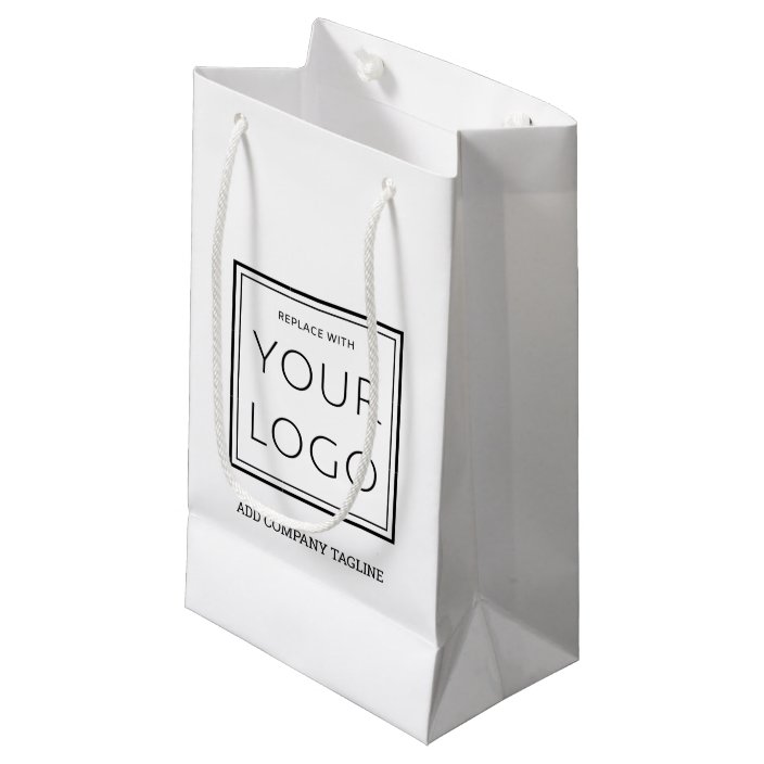 Simple Company Logo Promotional Small Gift Bag | Zazzle.com